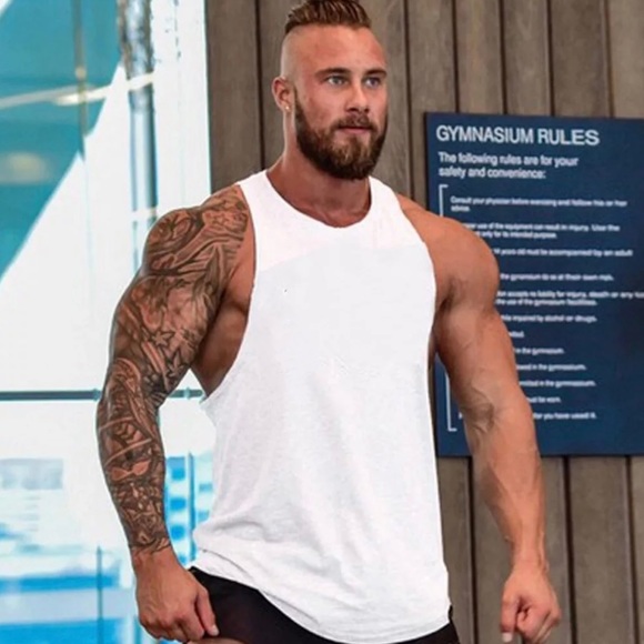 Lift Culture | Shirts | New White Stringer Tank Top Gym Shirt | Poshmark